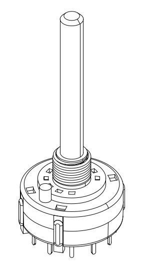 Rotary switch 4 circuits 3 positions 3D model | CGTrader