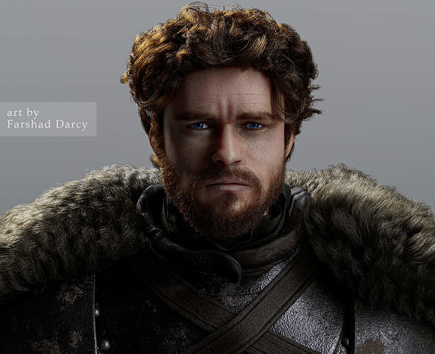Robb Stark 3D portrait 3D model | CGTrader