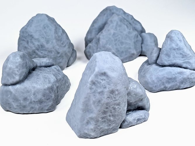 Worn Stones Terrain 3D model 3D printable | CGTrader