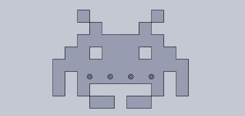 Space Invaders Key Holder 3D model 3D printable | CGTrader