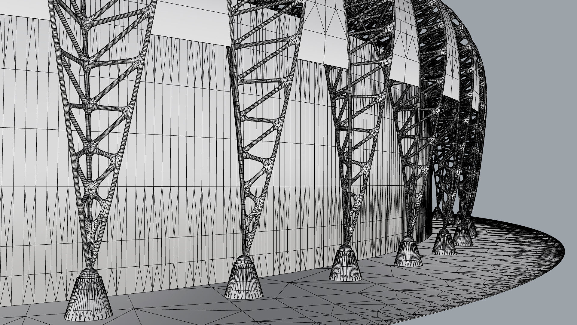 Anchor Trusses Soccer Stadium 3D model | CGTrader