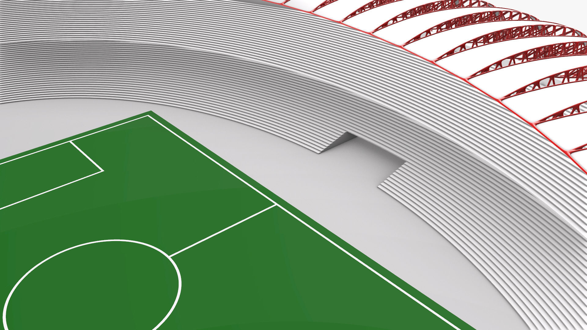 Anchor Trusses Soccer Stadium 3D model | CGTrader