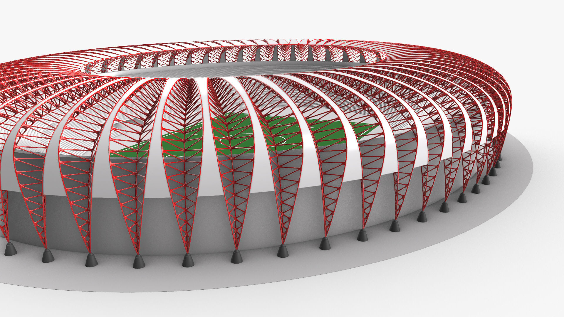 Anchor Trusses Soccer Stadium 3D model | CGTrader