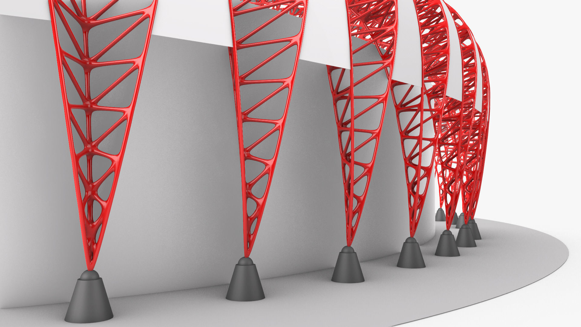 Anchor Trusses Soccer Stadium 3D model | CGTrader