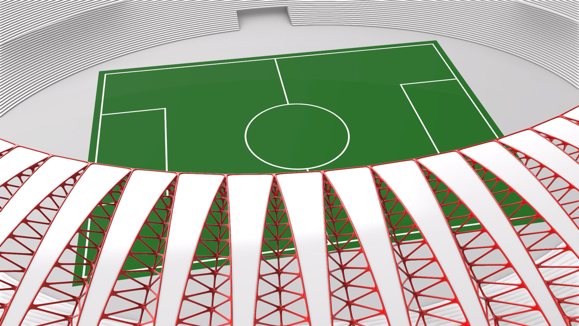 Anchor Trusses Soccer Stadium 3D model | CGTrader