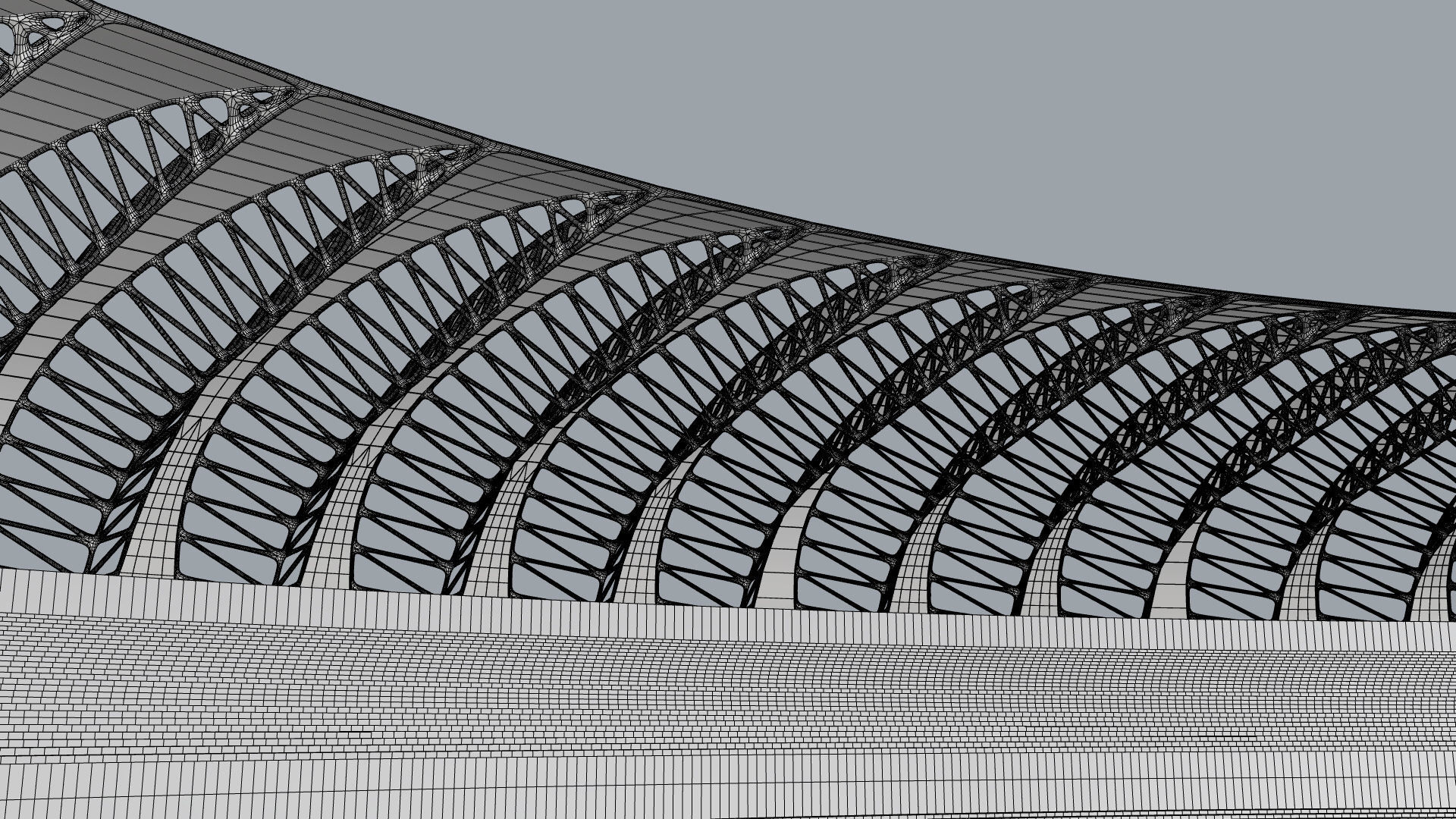 Anchor Trusses Soccer Stadium 3D model | CGTrader