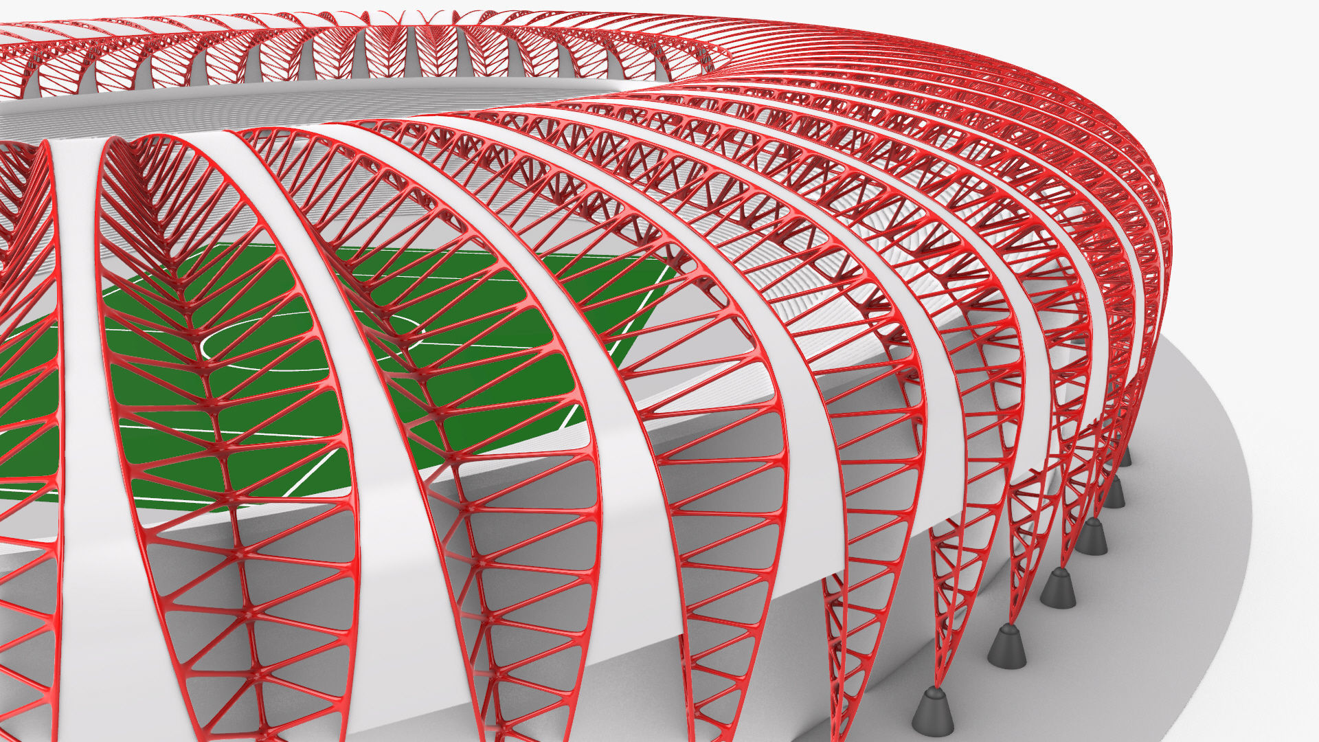 Anchor Trusses Soccer Stadium 3D model | CGTrader