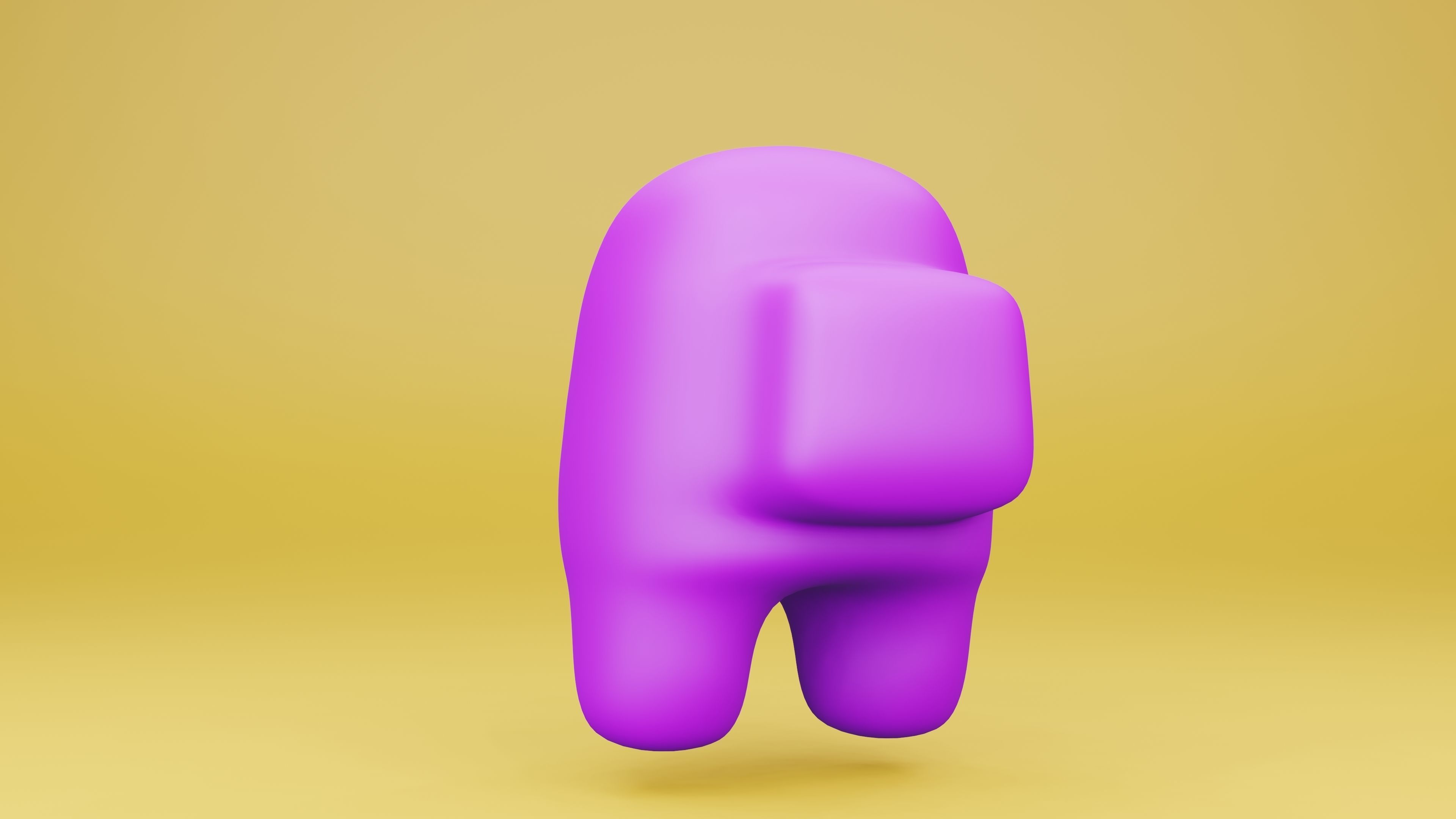 3D render Game Among Us purple body 3D model | CGTrader