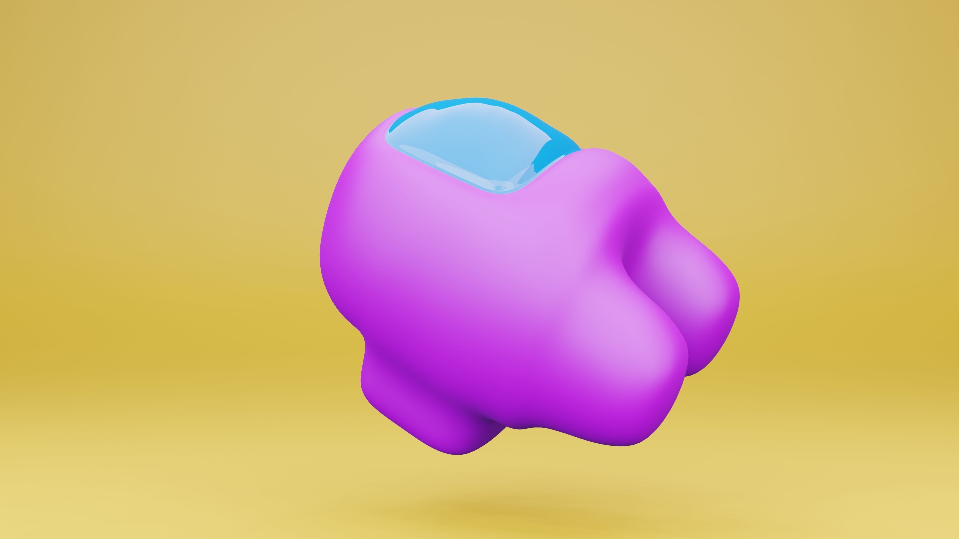 3D render Game Among Us purple body 3D model | CGTrader