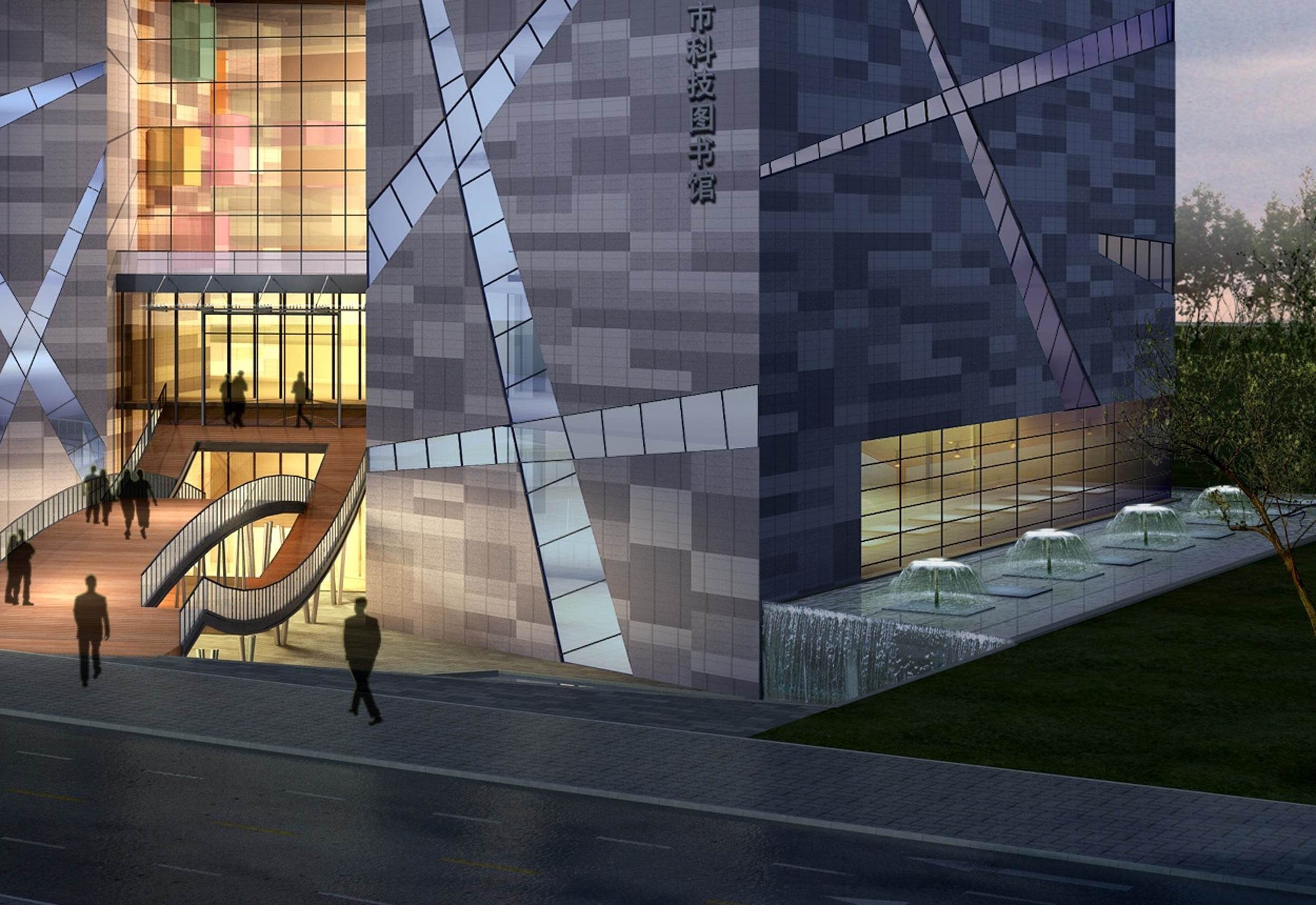 Library Modern Facade Texture | CGTrader