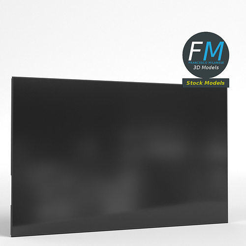Wall mounted flat TV base mesh 3D model | CGTrader