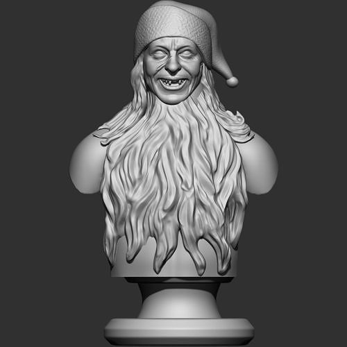 Killer Santa claus Bust 3D model 3D printable | CGTrader