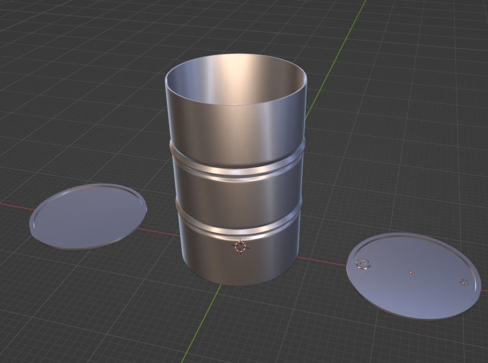 Metal Drum Barrel 1-35 scale free 3D model 3D printable | CGTrader