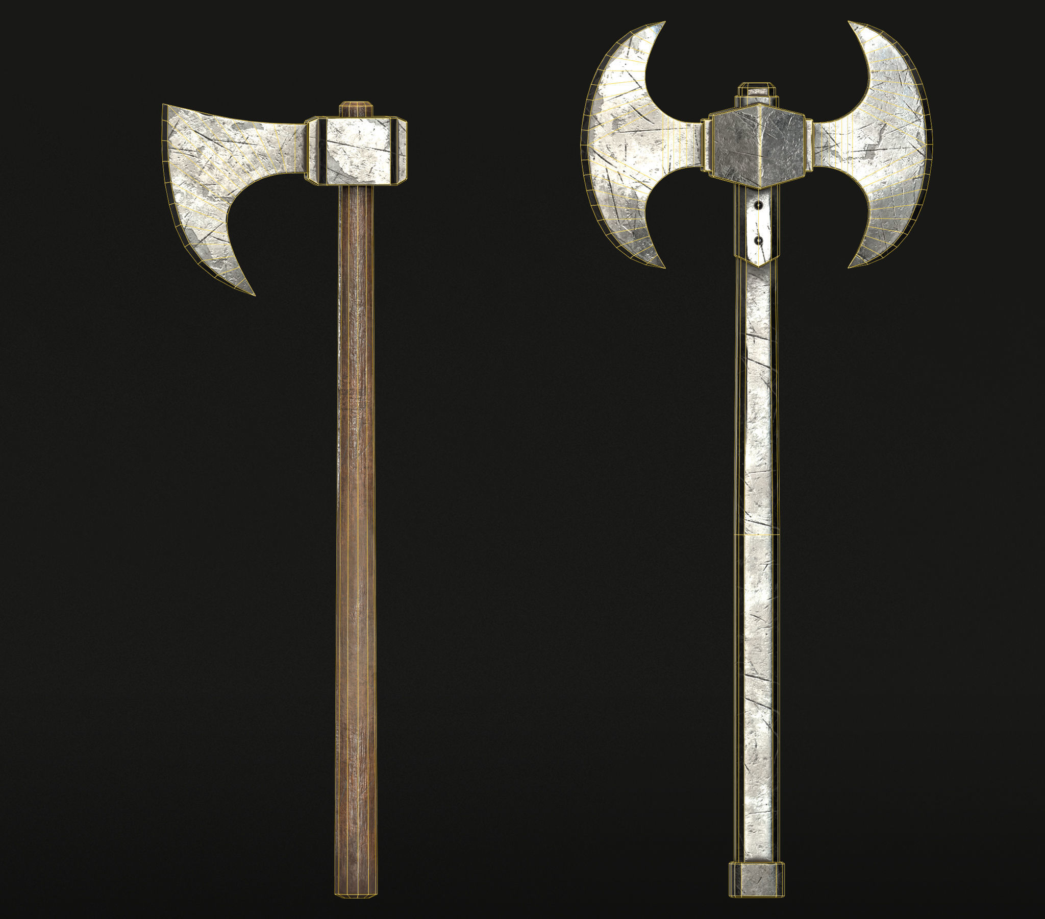 3D model Medieval War Axe - PBR Asset VR / AR / low-poly | CGTrader
