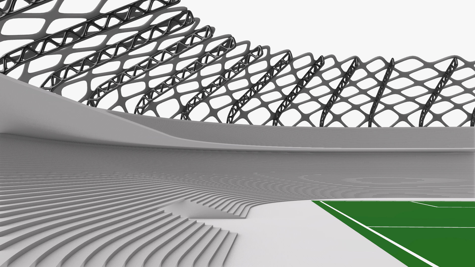 Network Structure Soccer Stadium 3D model | CGTrader