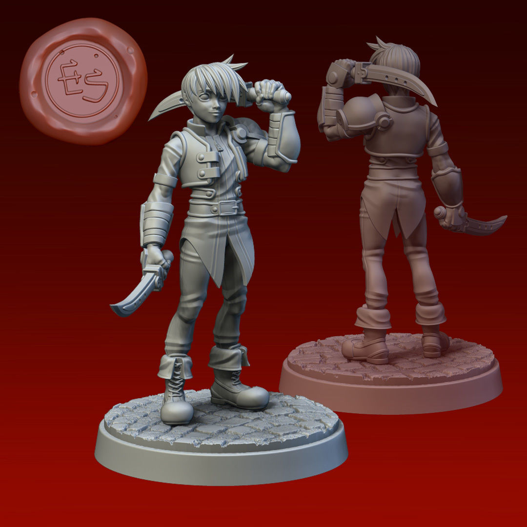 Joshua Bright - Trails in the Sky - 32mm 3D Print Miniature 3D model 3D ...