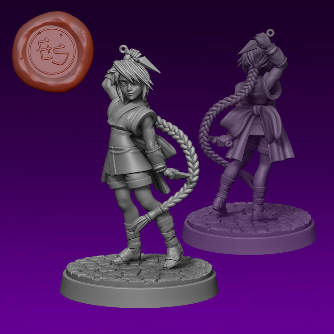 Makimachi Misao - Rurouni Kenshin - 32mm 3D Print Miniature 3D model 3D ...