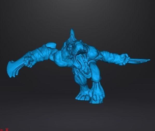 LIZARDMEN RAVAGER MINIATURE MODEL FANTASY GAMES DND AND RPG 3D model 3D ...