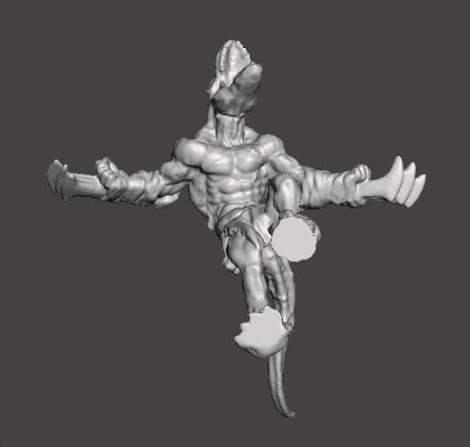 LIZARDMEN RAVAGER MINIATURE MODEL FANTASY GAMES DND AND RPG 3D model 3D ...