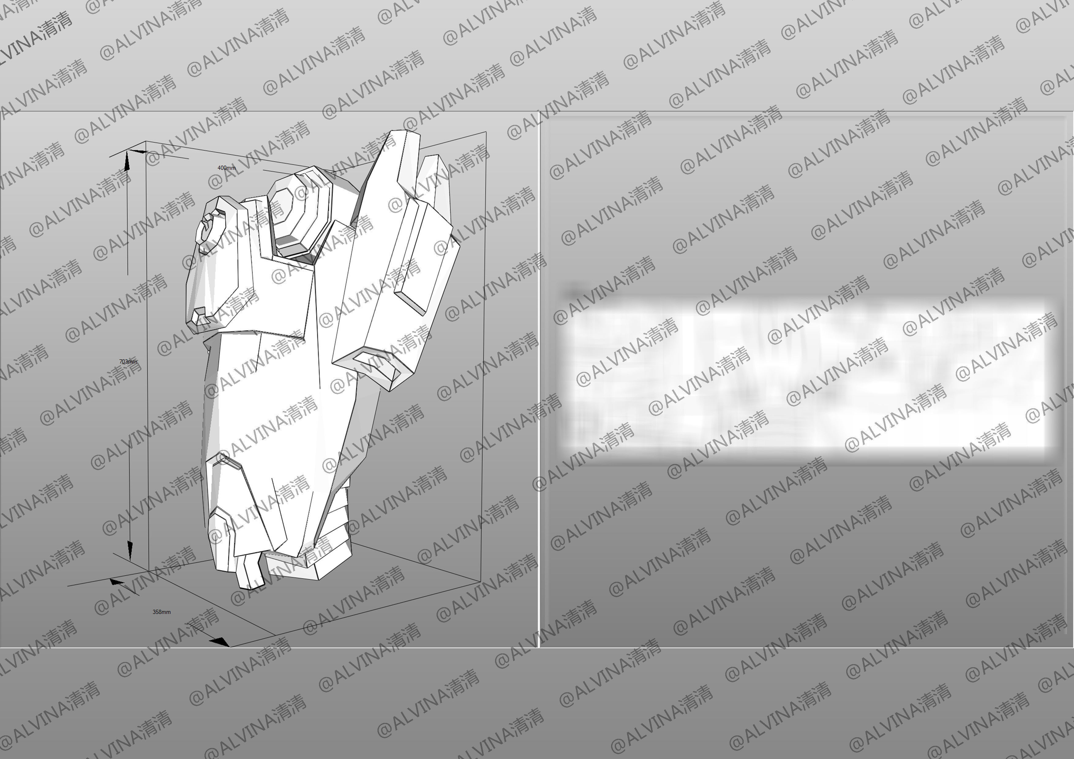 3D model Pacific Rim Striker Eureka Armor - DIY Cosplay Pepakura Foam ...
