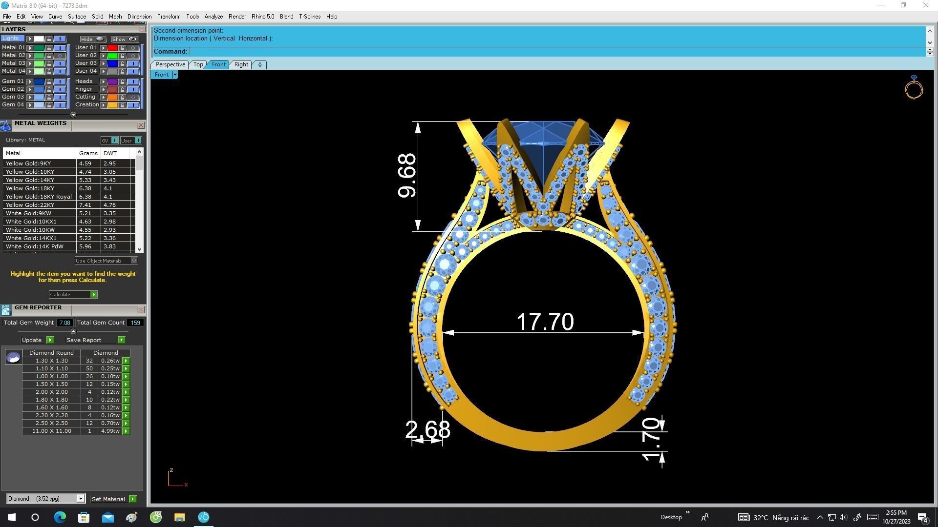 7273 Solidtaire Diamond Engagement Ring 3D model 3D printable | CGTrader
