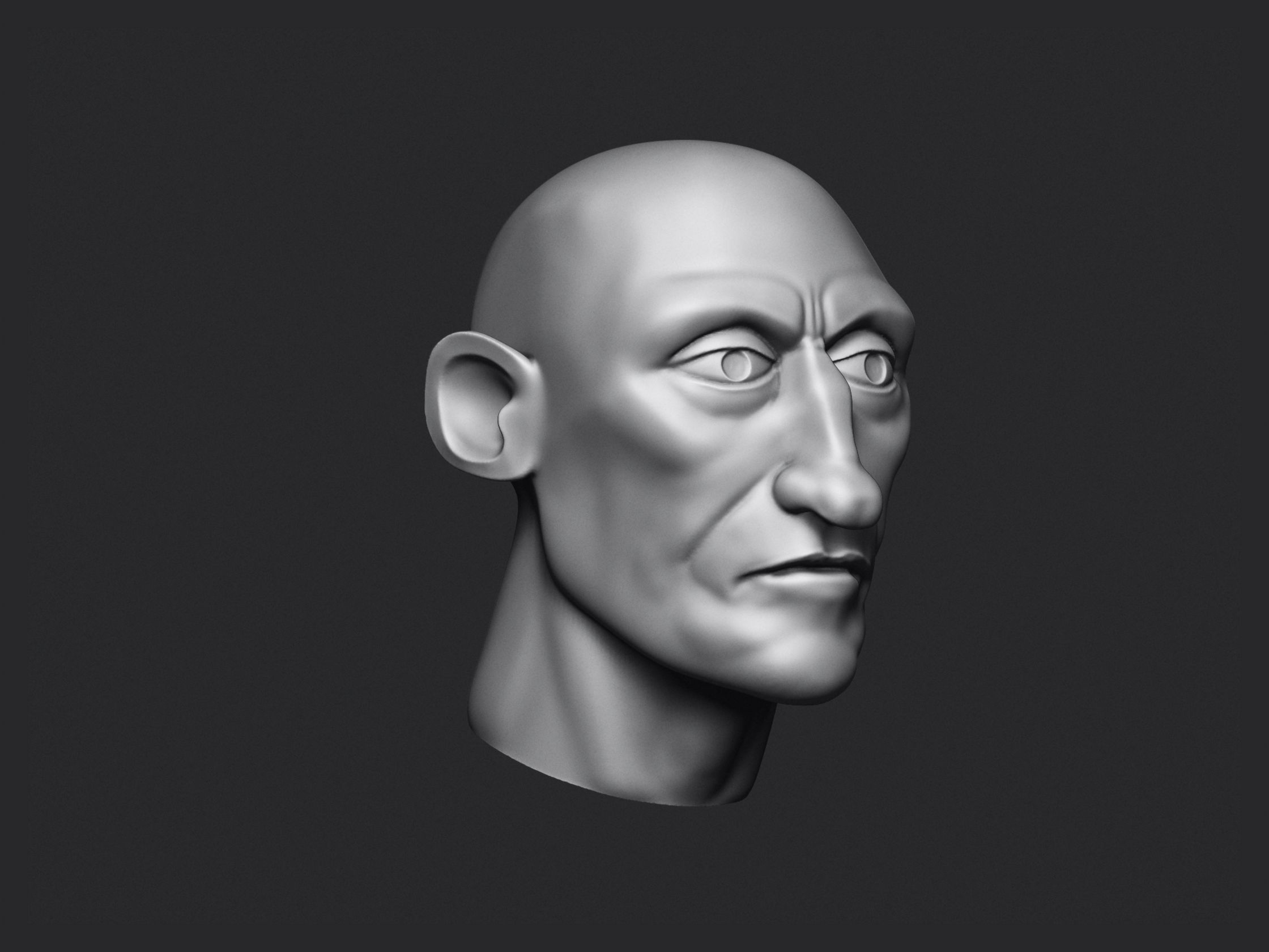 Cartoon Male Head 3D model 3D printable | CGTrader