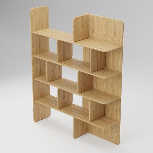 Wooden Shelf 3D Model Artisan Soft Shelf 3D model | CGTrader