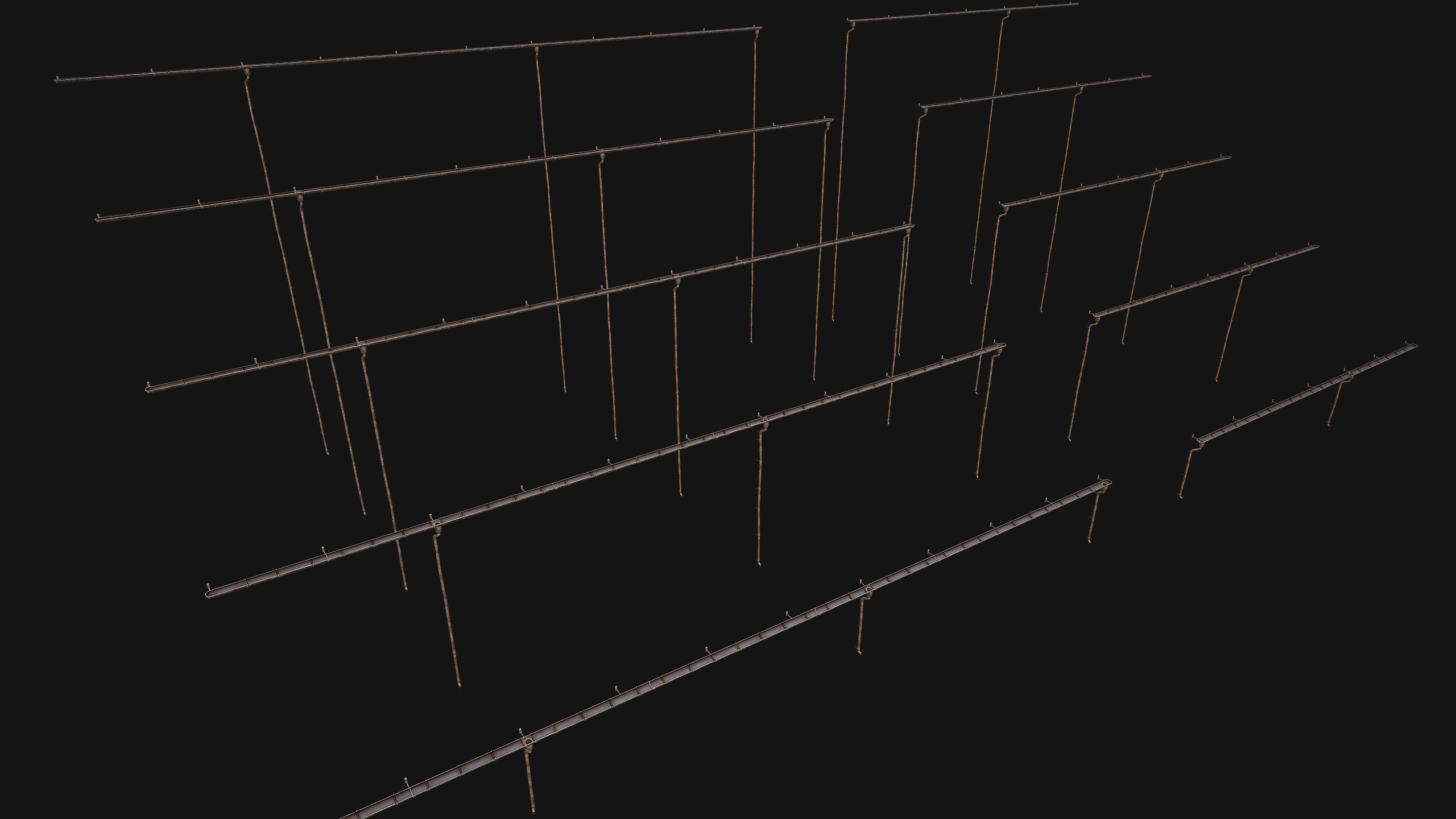 3D model Gutter System Medieval Roof VR / AR / low-poly | CGTrader