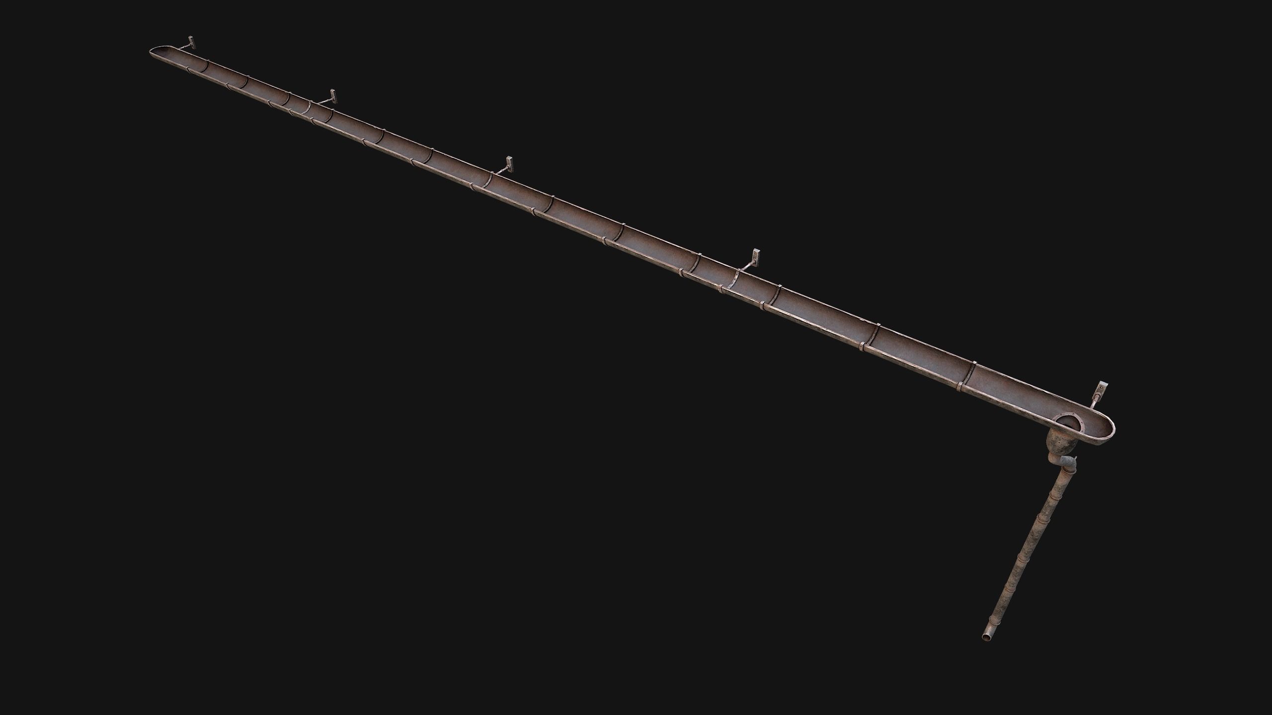 3D model Gutter System Medieval Roof VR / AR / low-poly | CGTrader