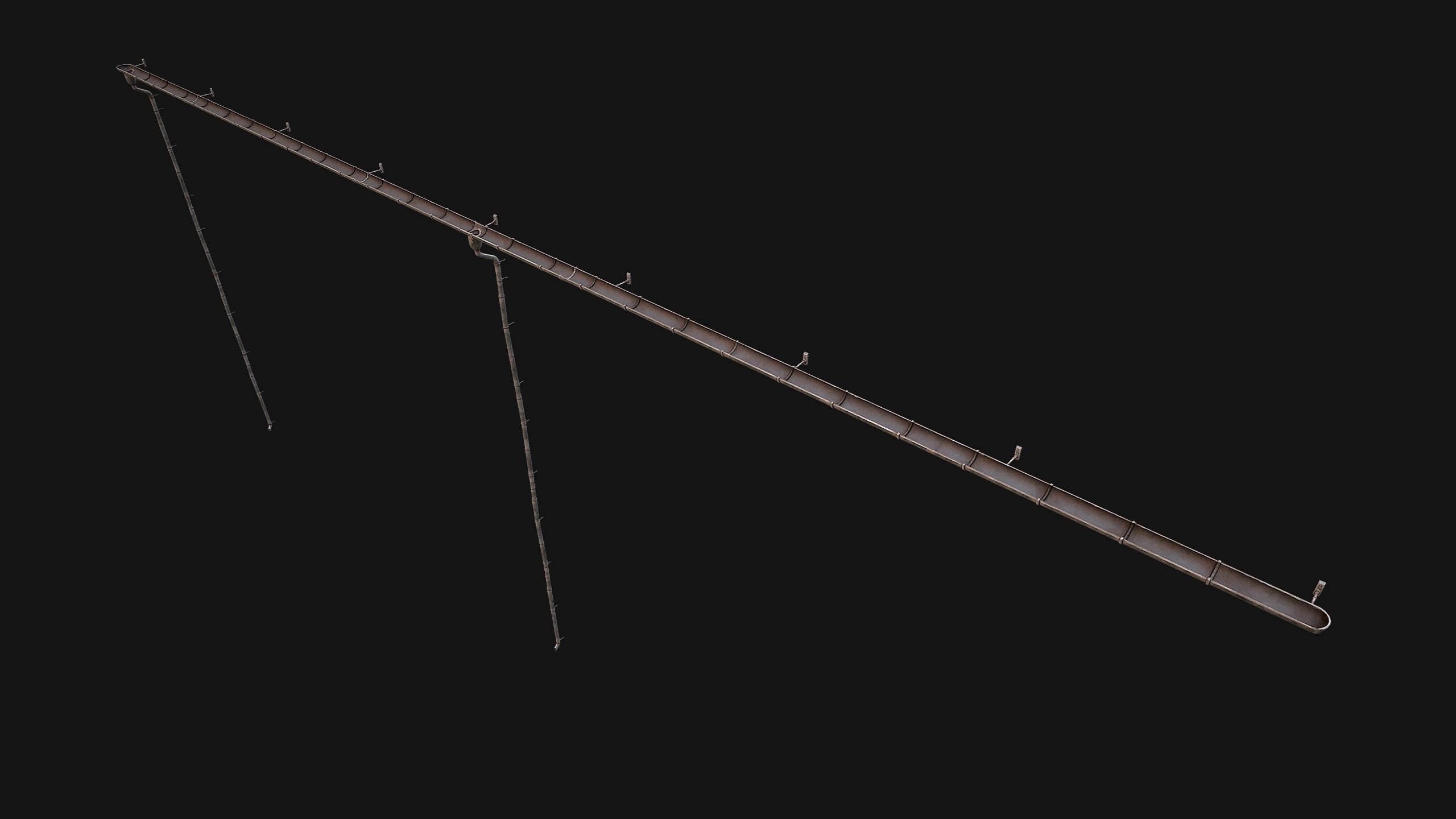 3D model Gutter System Medieval Roof VR / AR / low-poly | CGTrader