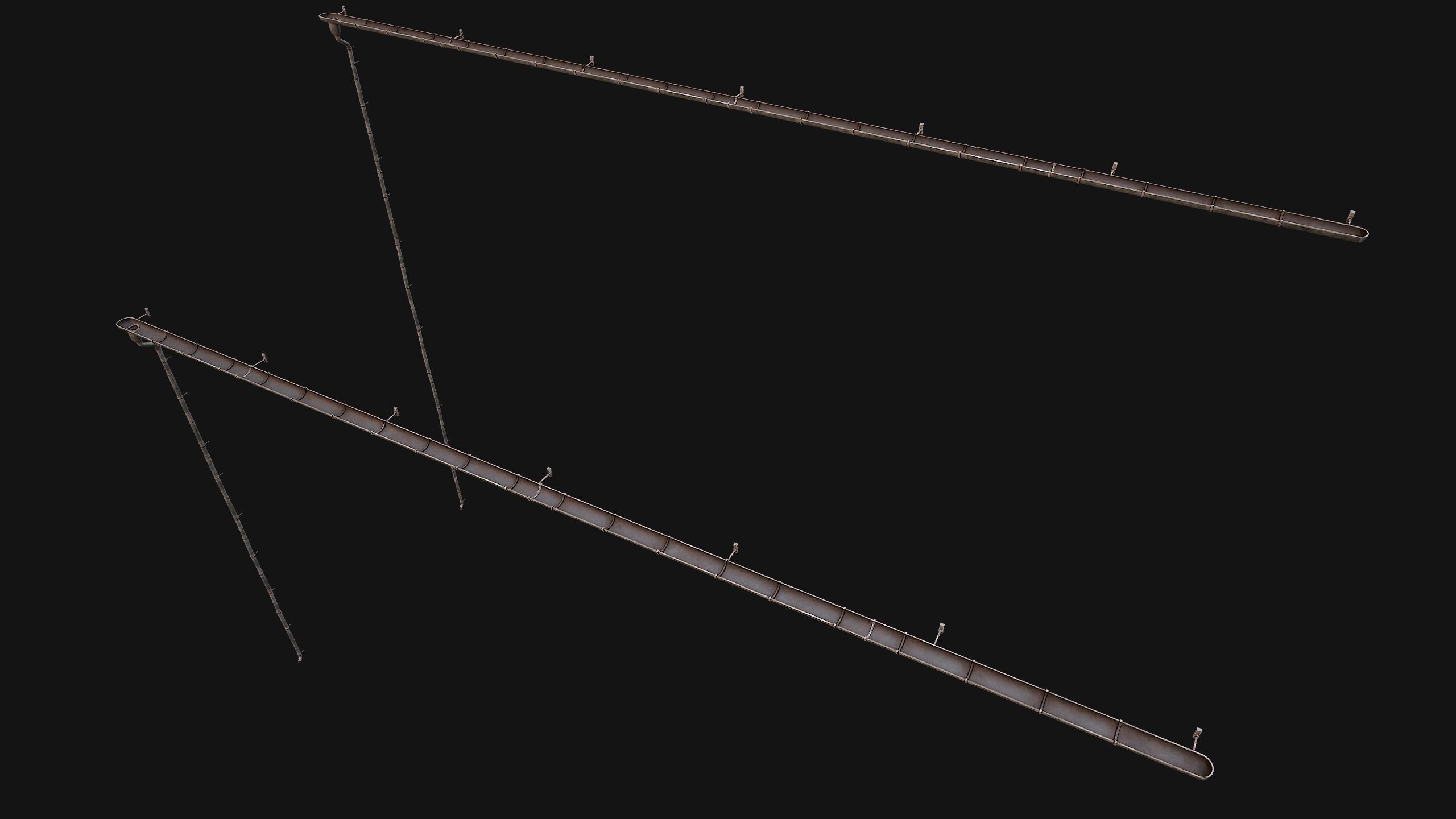 3D model Gutter System Medieval Roof VR / AR / low-poly | CGTrader