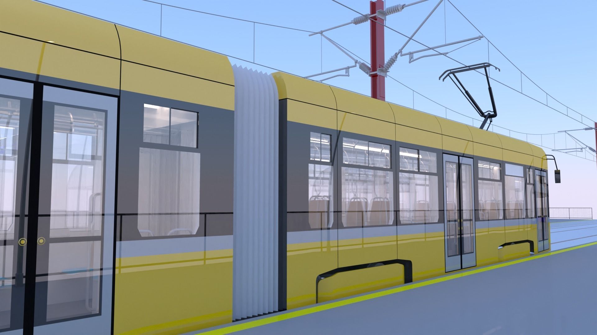 Stadler tram stop II 3D model | CGTrader