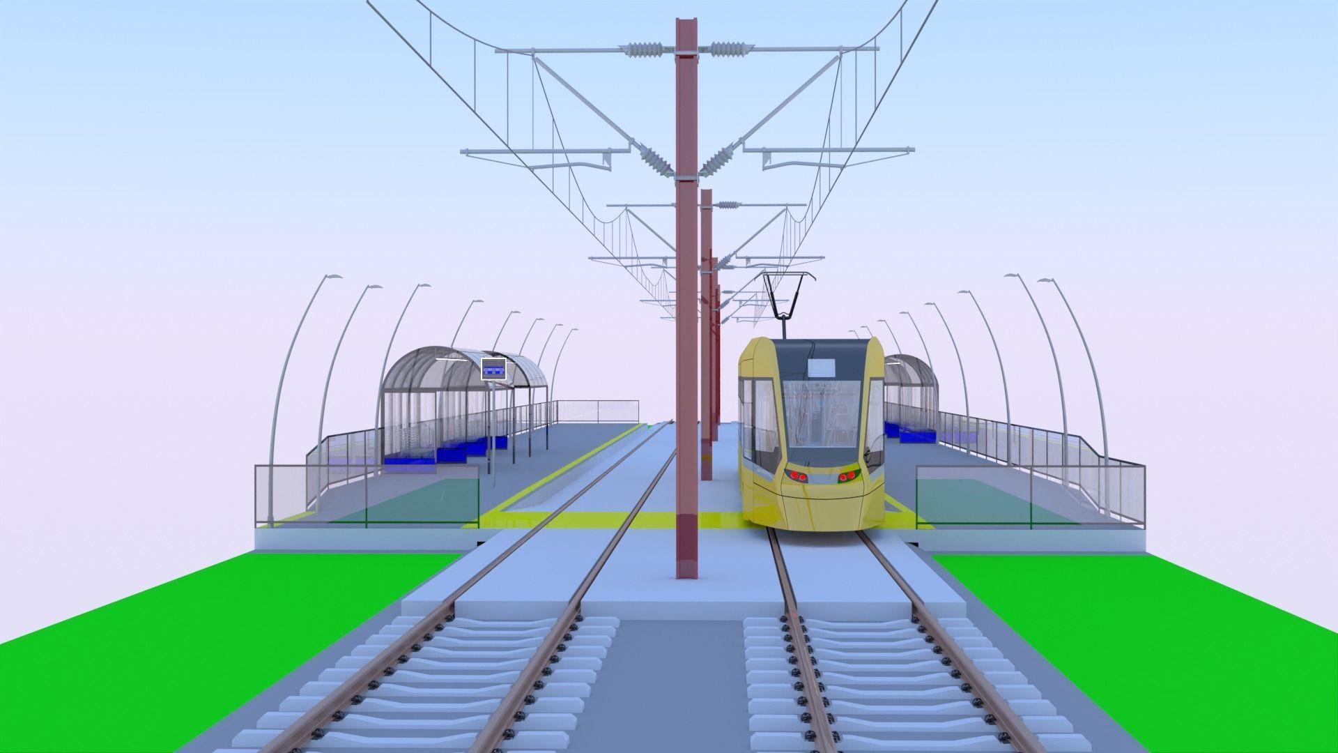 Stadler tram stop II 3D model | CGTrader