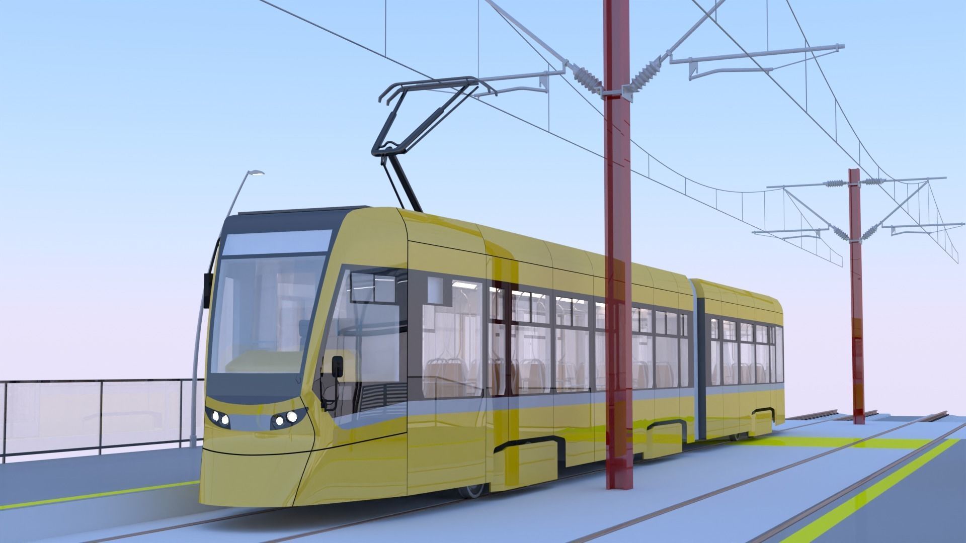 Stadler tram stop II 3D model | CGTrader