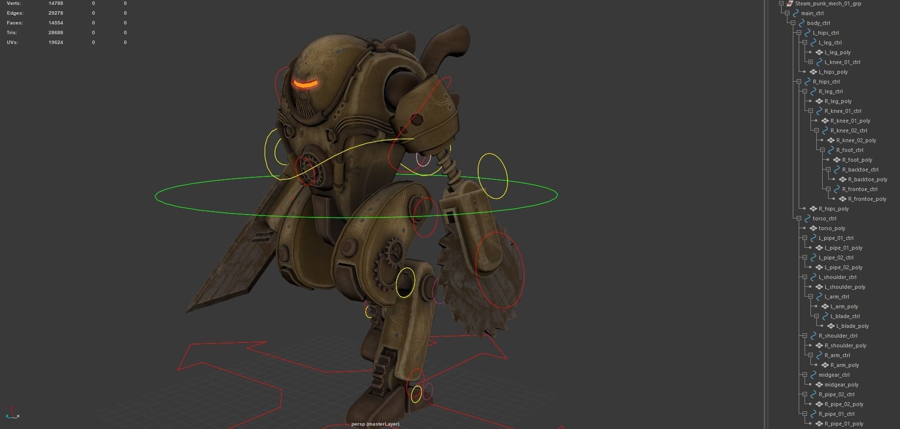 3D model Steampunk mech VR / AR / low-poly | CGTrader