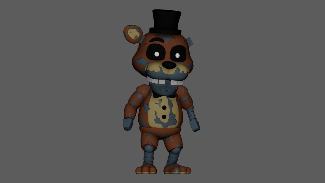 FIVE NIGHTS AT FREDDYS - FNAF - IGNITED FREDDY 3D PRINT 3D model 3D ...