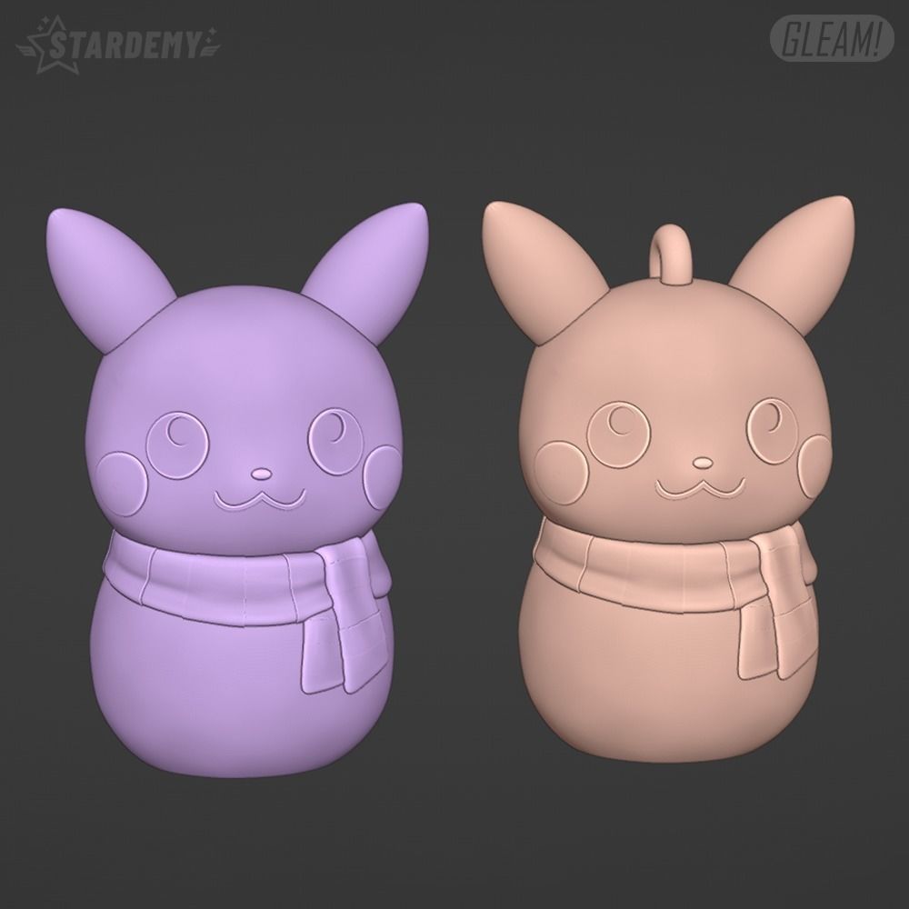 PIKACHU SNOWMAN CHRISTMAS POKEMON DECOR 3D model 3D printable | CGTrader