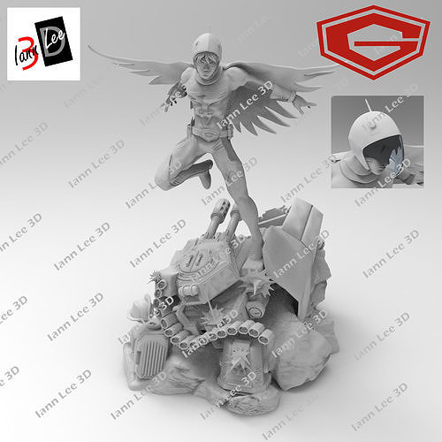Gatchaman Kagaku Ninjatai Comando G Fuerza G 3D model 3D printable ...