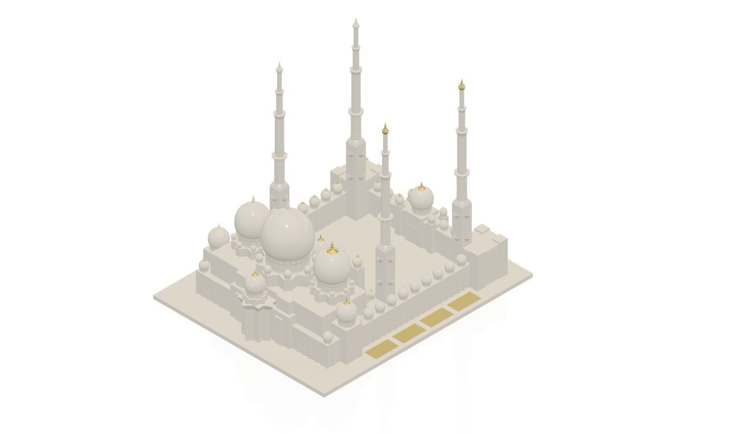 Sheikh Zayed Mosque 3D Printable Model 3D model 3D printable | CGTrader