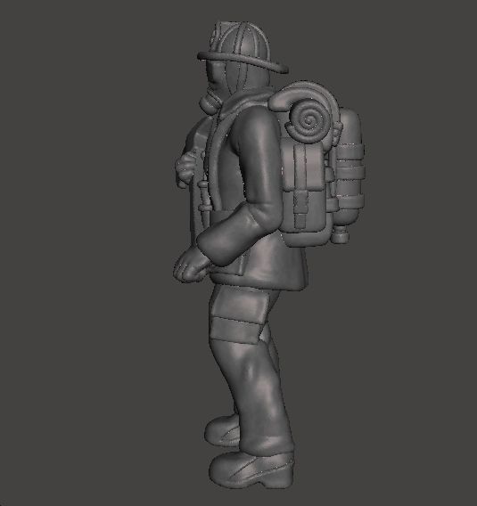 FIREMAN WITH AXE MINIATURE MODEL FIGURE FOR GAMES DND RPG 3D model 3D ...