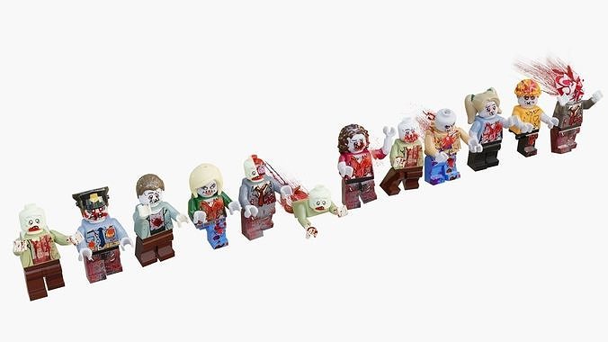 3D model Lego bloody zombie set VR / AR / low-poly | CGTrader