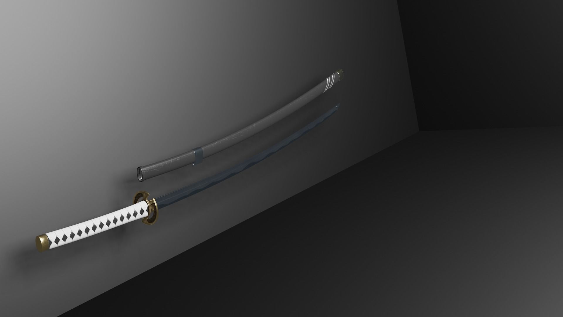Katana 3D model animated rigged | CGTrader