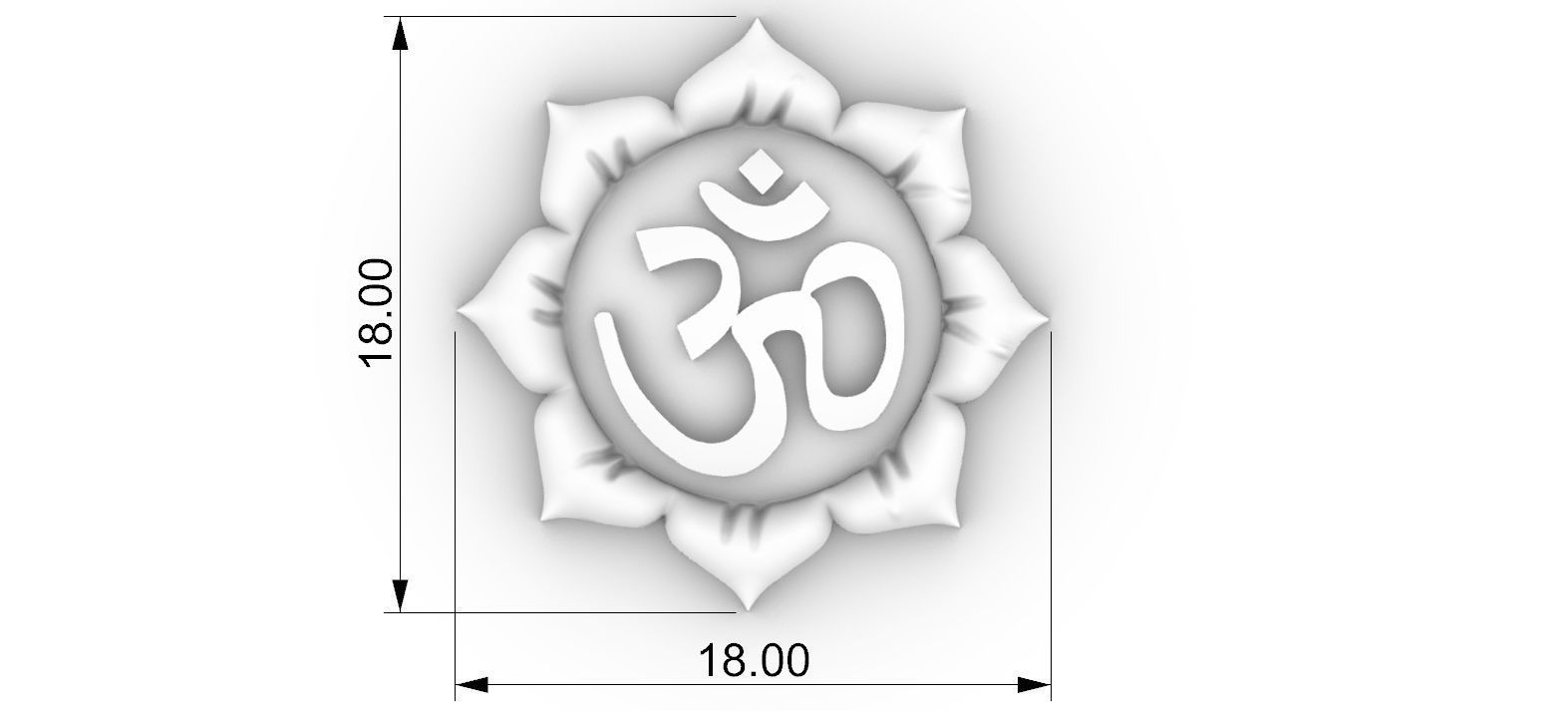 Lotus Flower Ohm Pendant 3D model 3D printable | CGTrader