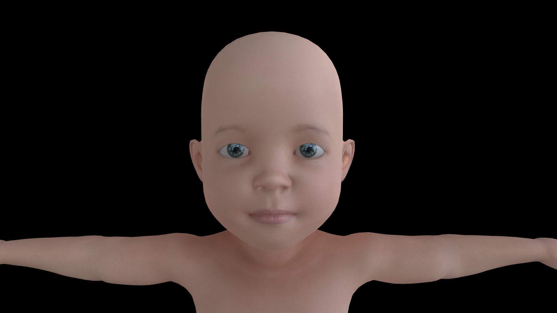 BABY01 Rigged Baby 3D model rigged | CGTrader