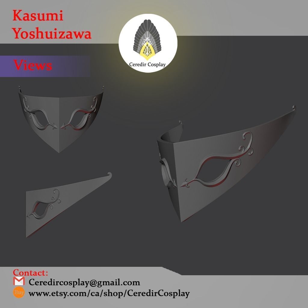 Kasumi Yoshizawa Mask Persona 5 Royal Cosplay 3d digital dl 3D model 3D ...