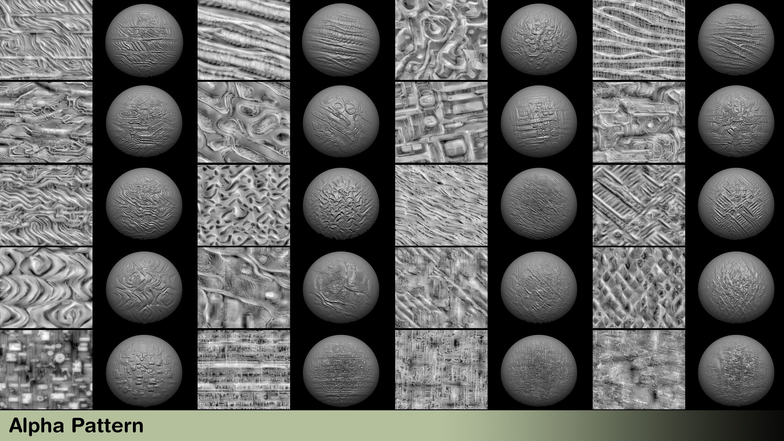 More than 60 Alpha pattern Vol 3 scifi Texture | CGTrader