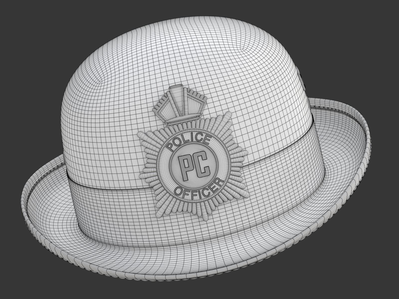 Police Woman Hat 3D model | CGTrader