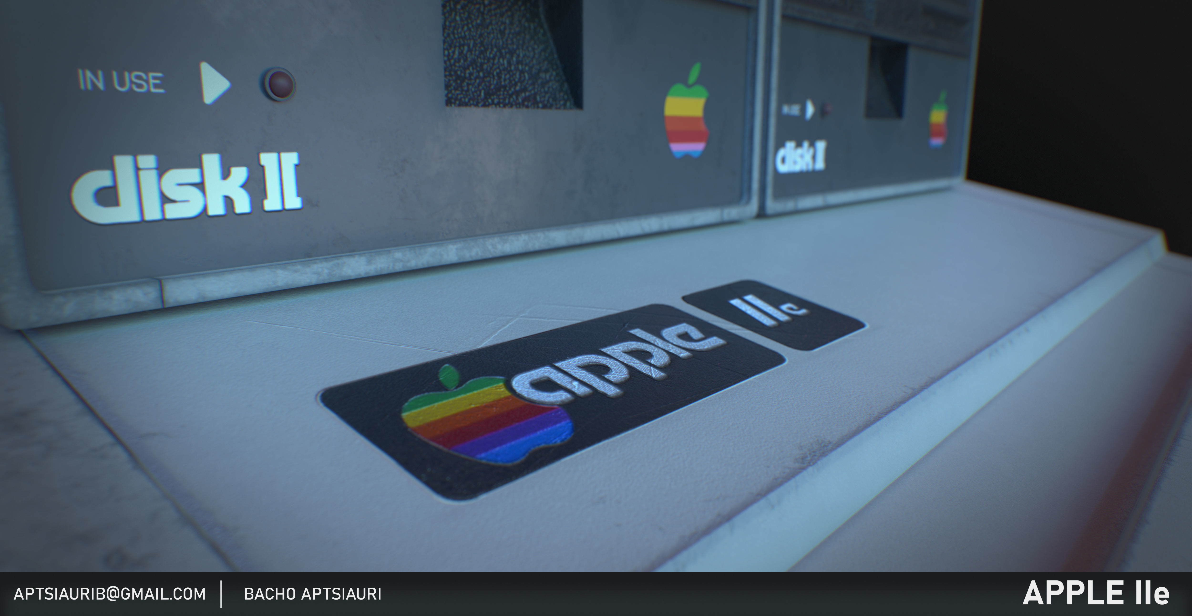 Apple lle vintage computer 3D model | CGTrader