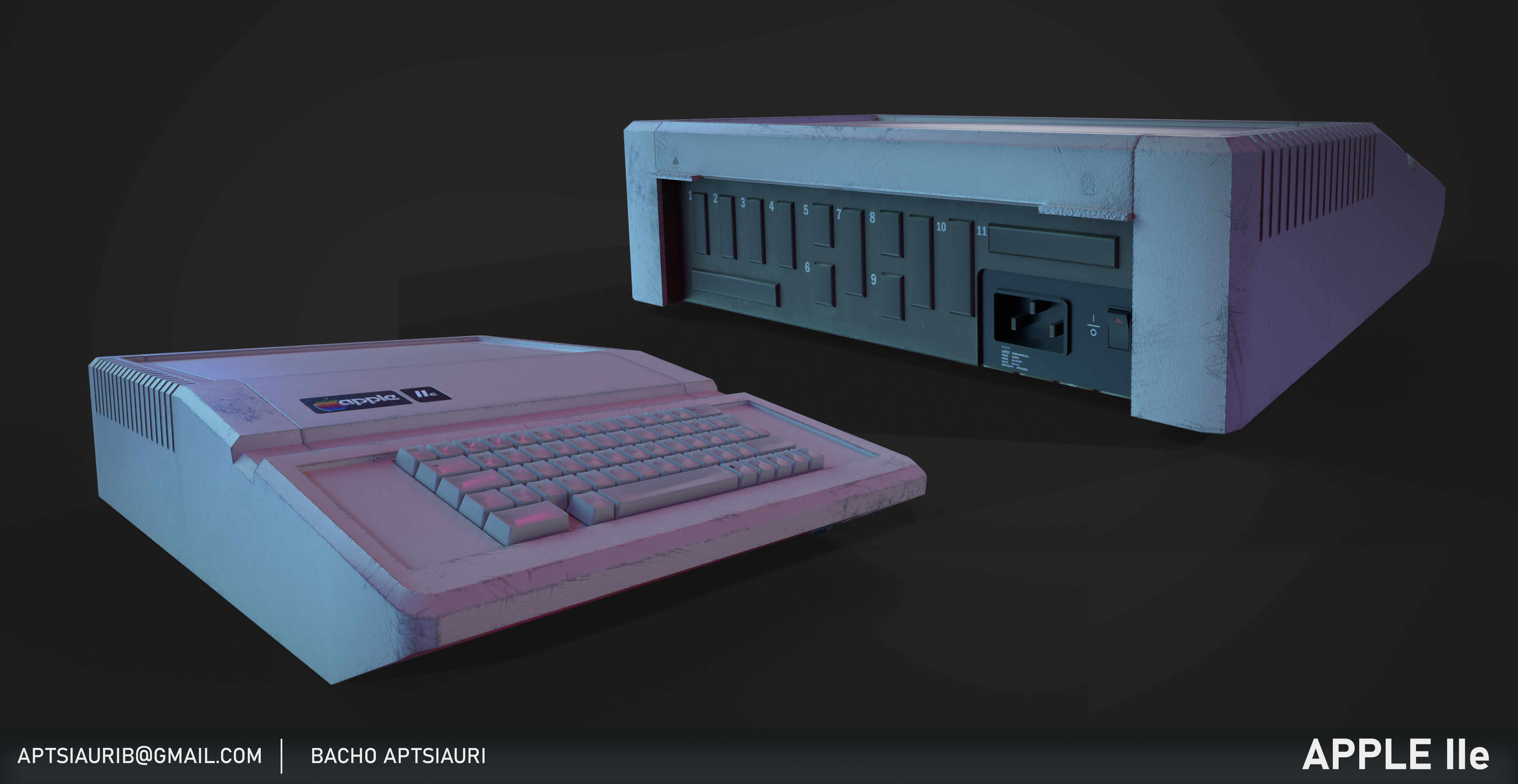 Apple lle vintage computer 3D model | CGTrader