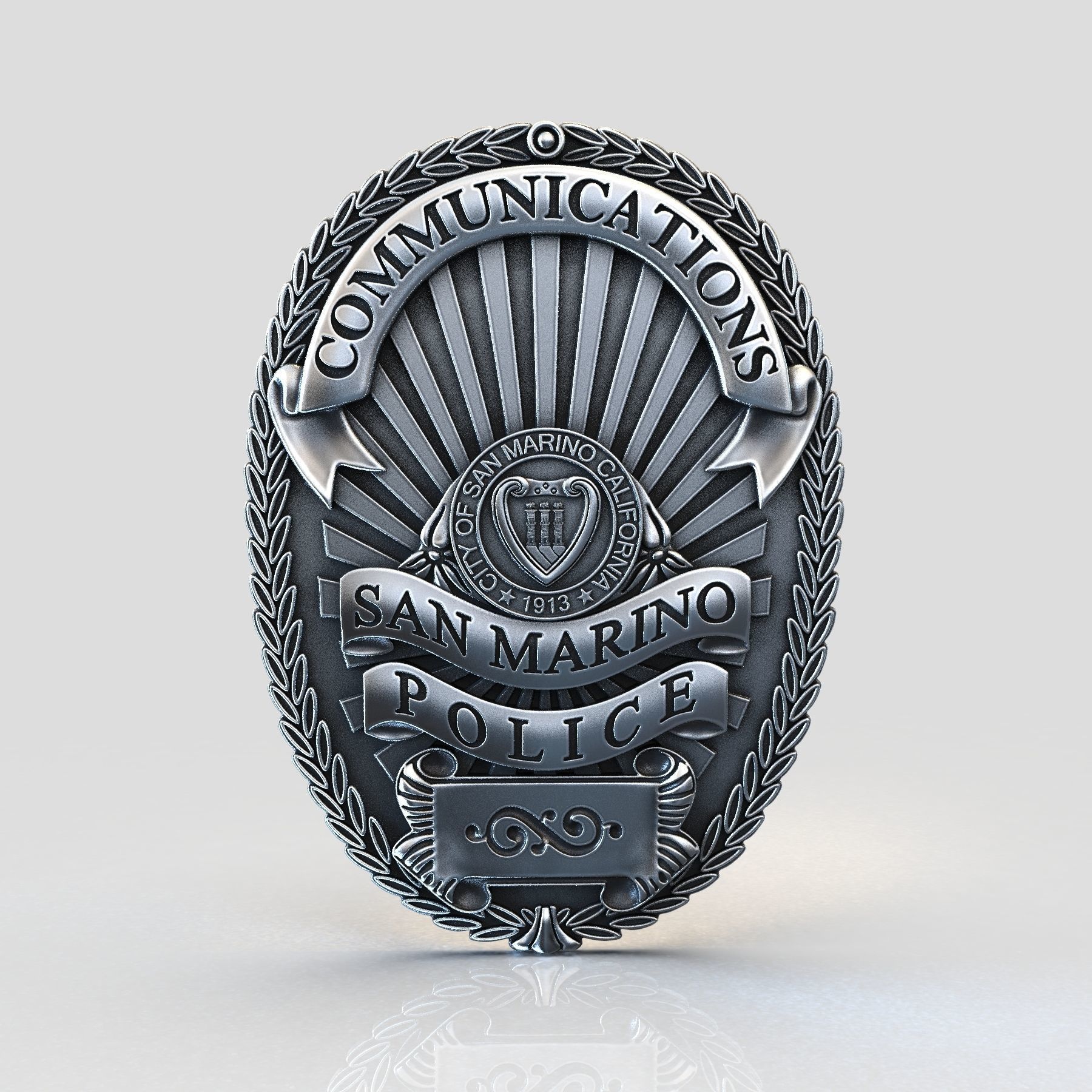 Badge 3D model 3D printable | CGTrader